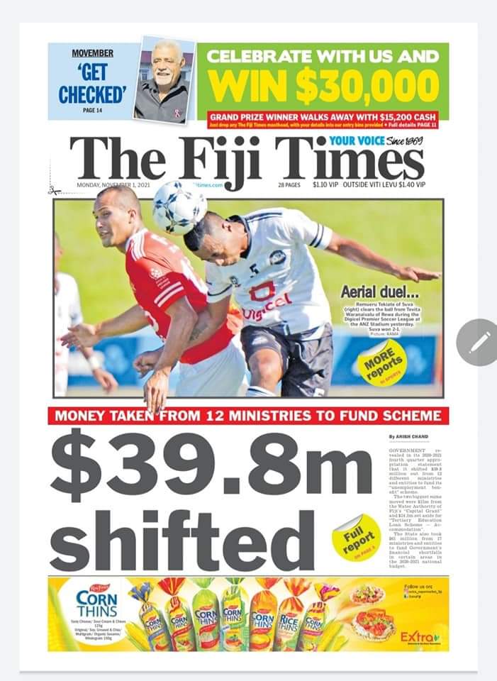 The Fiji Times » From the Editor-in-Chief’s desk: Your November 1 briefing