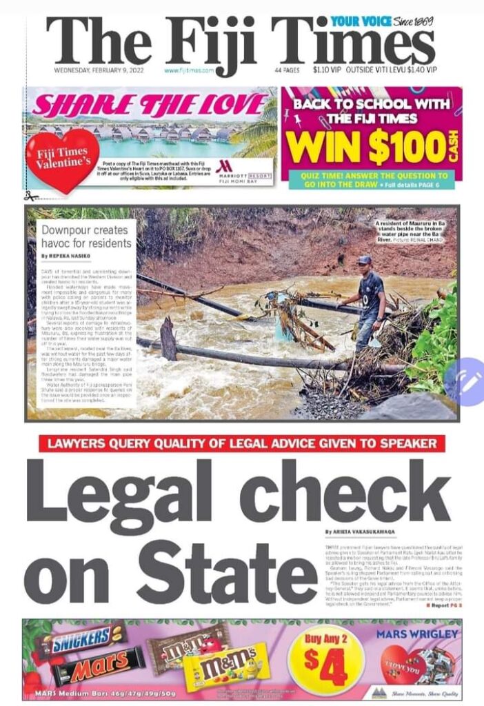 The Fiji Times » From the Editor’s Desk: Your Wednesday, February 9 ...