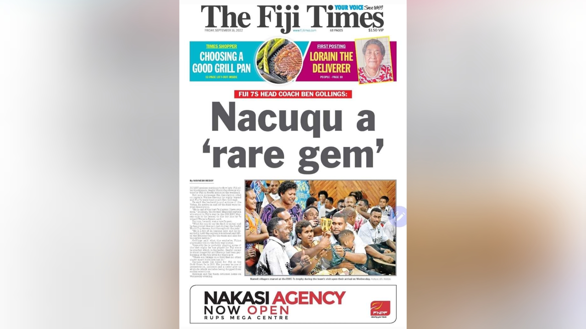 The Fiji Times » From the Editor-in-Chief’s desk: Your September 16 ...